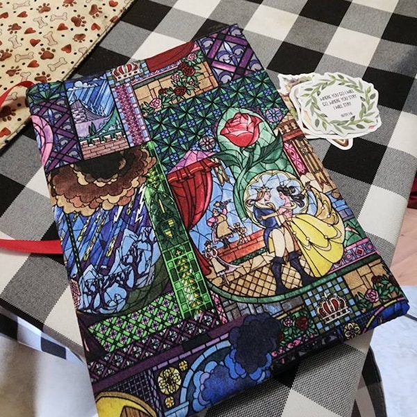 Reversible Book Cover Adjustable Bible Pouch Reusable Fabric Dust ...