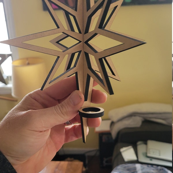 North Star Tree Topper | SVG Laser Cut File | Instant Download for ...