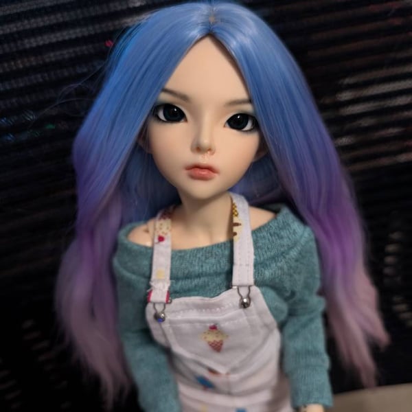 Custom Doll Wig for Minifee 1/4 BJD Dolls- "tan Caps" 6-7" Head Size of ...