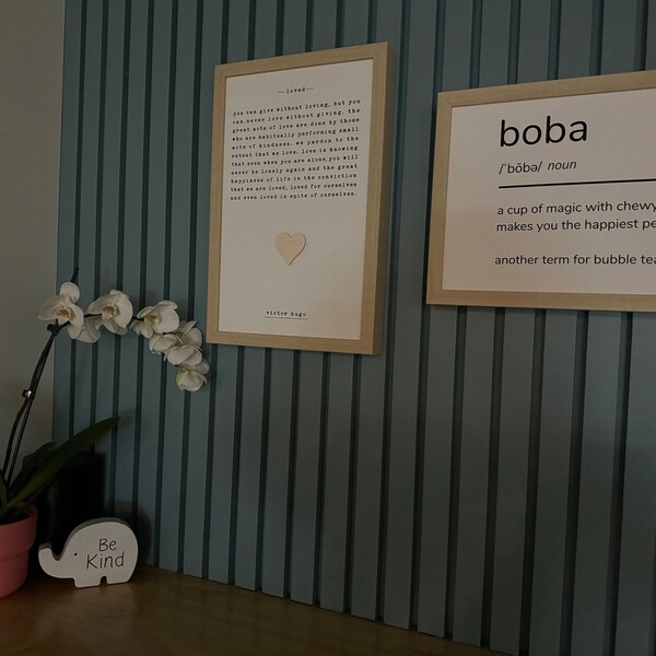 Boba Definition Printable Wall Art, Bubble Tea Poster, PDF Instant ...