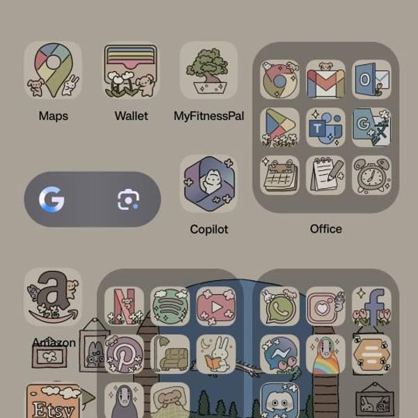 Cute Cozy Summer Icon Set, Cute Icons Pack, iPhone Theme, Cute App ...