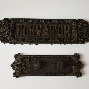 Combo 2 Stylized Elevator Sign and Call Button resin - Etsy
