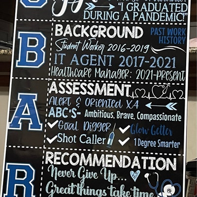 SBAR Sign for Nursing Student Gifts and Graduation Decor - Etsy