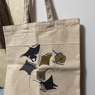 Colorful Shark Tote Bag, Tote for Shark Lovers, Ocean Tote Bag, Ocean ...