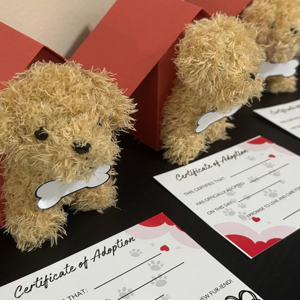 Printable Adopt a Puppy Activity Template, Dog and Dog House Instant ...