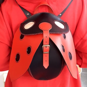 Leather Backpack Pattern PDF the Ladybug by Leatherhubpatterns - Etsy