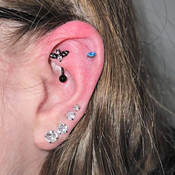 Bat Rook Piercing Jewelry/rook Earring/cartilage Earring/eyebrow Ring ...