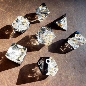 Real Lucky Clover Polyhedral Dice Set Rpg Dnd Dice With Blowball D&D ...