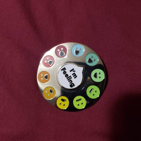 SPINNING ENAMEL PIN - Autism Pin, Nonverbal Pin, Mental Health Pin ...