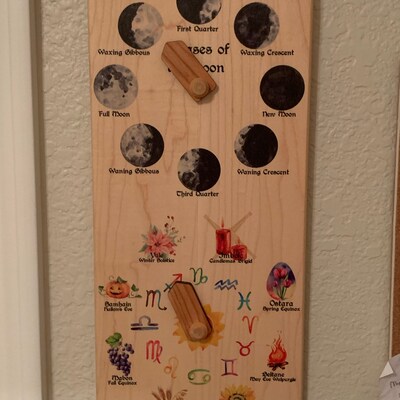 Wheel of the Year Pagan, Wiccan Celebration Wheel Moon Phases Wheel - Etsy