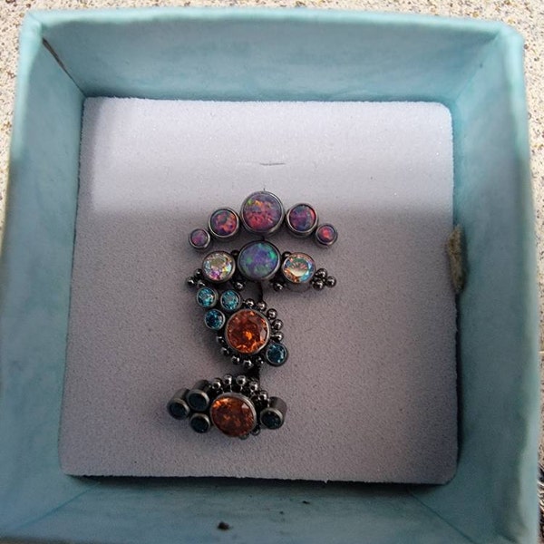 Titanium Helix Cluster With Flatback , Many Colors to Choose From ...