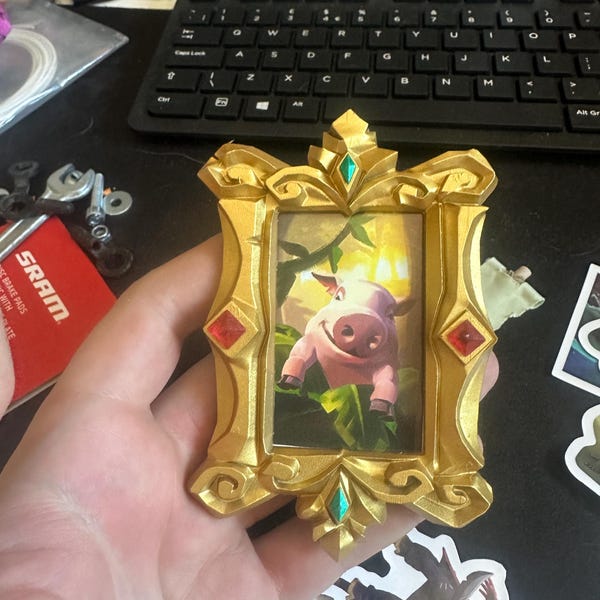 Pirates Thieves of the Seas Greedy as a Pig Gold Frame Earings - Etsy