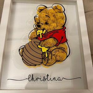 Stitch Paper Flower Shadow Box Wall Decor Flower Box Personalized Gift ...