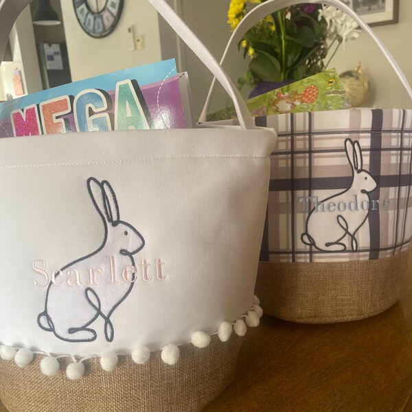 Personalized Easter Basket, Custom Easter Basket, Handmade Easter Egg Basket, Little Boys Easter ...