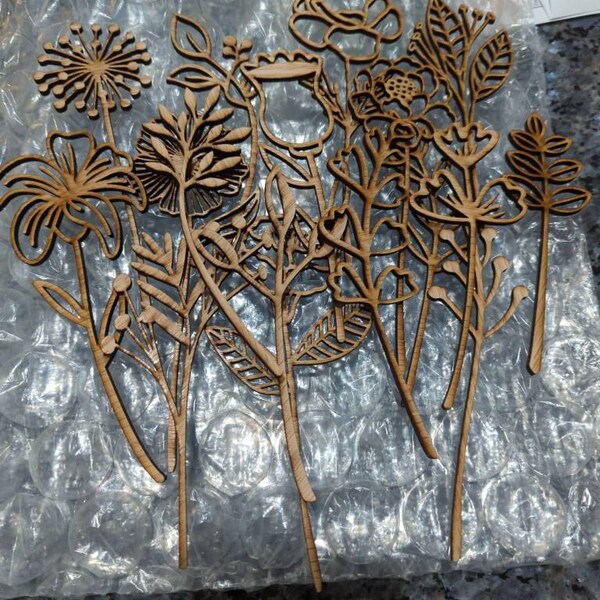 20x Wildflower Svg Laser Cut Files, Birth Month Flower Svg Laser ...