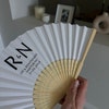 Light Blue Laser Engraved Silk Hand Fans,personalized Bamboo Silk Fans ...