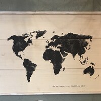 World Map Stencil Reusable Map of the World, World Map Stencil, Large ...