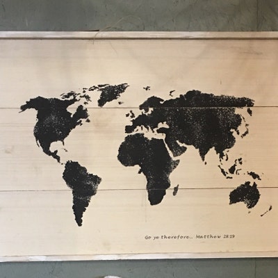World Map Stencil Reusable Map of the World, World Map Stencil, Large ...