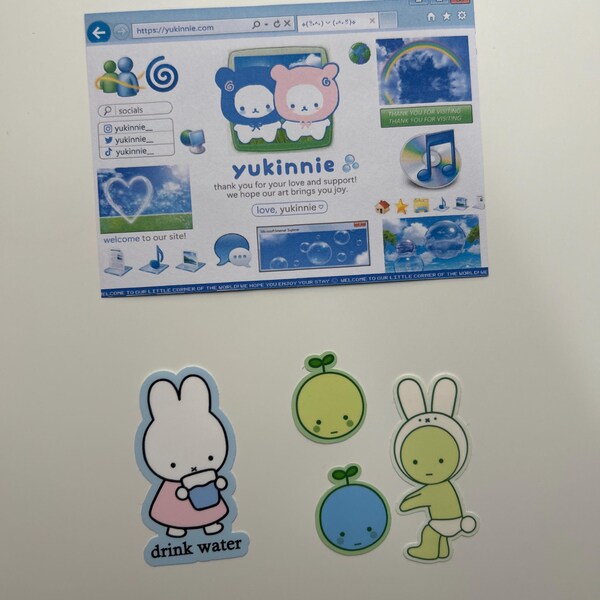 Drink Water Bunny Sticker, Stay Hydrated Sticker, Cute Die Cut Sticker ...