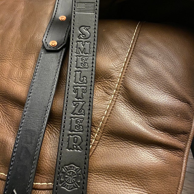 Custom Firefighter/EMS Leather Radio Strap and Anti-Sway Strap | Etsy