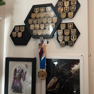 Enamel Pin Board Display for Pin Collectors hexagon Wall Mount Enamel ...