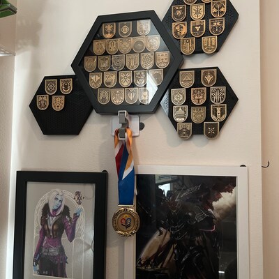 Enamel Pin Board Display for Pin Collectors hexagon Wall Mount Enamel ...