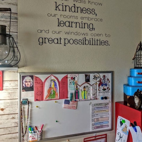 Let Our Walls Know Kindness, Our Rooms Embrace Learning School Wall ...