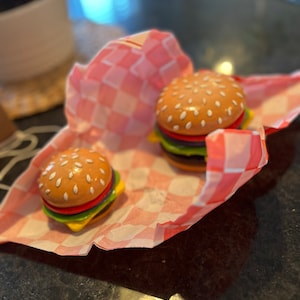 Handmade Burger Coaster Set, Handmade Hamburger Drink Coasters - Etsy ...