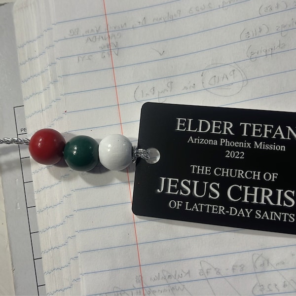Personalized LDS Missionary Name Tag Ornament – Custom Mission Keepsake ...