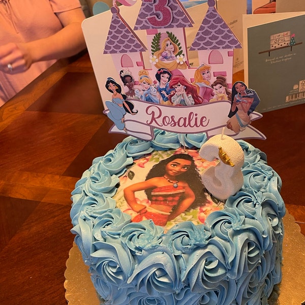 Disney Princess Cake Topper, Personalized Cake Topper,disney Princesses ...