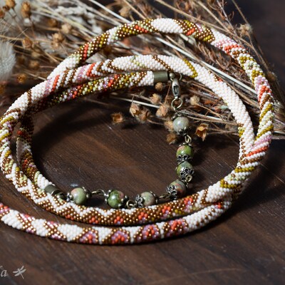 PDF Pattern for Bead Sea Snake Crochet Necklace and PNG File Jewelry ...