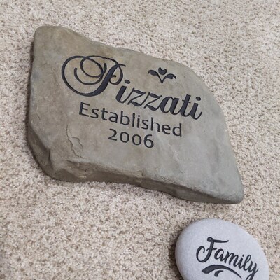 Hand Engraved Rock Custom Garden Stones SMALL - Etsy