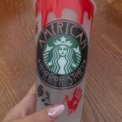 Custom AHS American Horror Story Season Themed Reusable Venti Starbucks ...