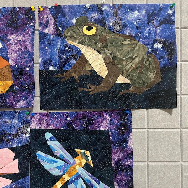 Frog Fpp--woodland and Riverside Animals Series--paper Piecing Quilt ...