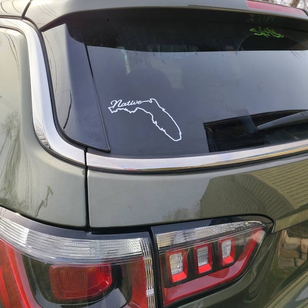 Florida Home Decal / Florida Native Car Decal / Floridian Home Decal ...