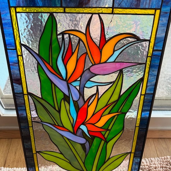 Geometric Stained Glass Stained Glass Panel Stained Glass Suncatchers ...