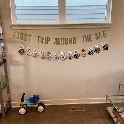 First Trip Around the Sun Banner Sun Moon Planet 1st Birthday - Etsy