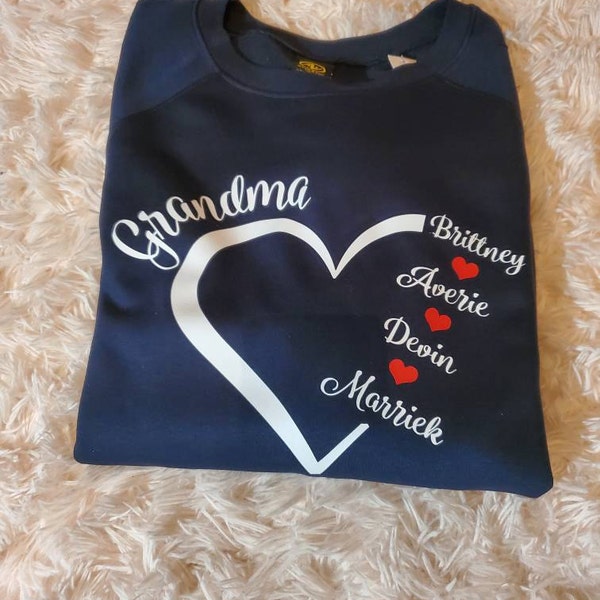 Personalized Grandma Heart Png, Mimi Nonnie With Kids SVG, Grandma Svg ...