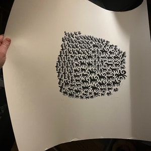 Garden Linocut Print, Farm, Couple in Orchard, Fairy, Flower Garden ...