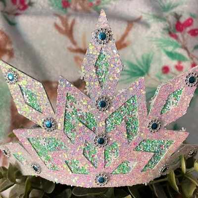 Frozen Elsa Ice Queen Crown Hair Bow SVG Template Vector File - Etsy