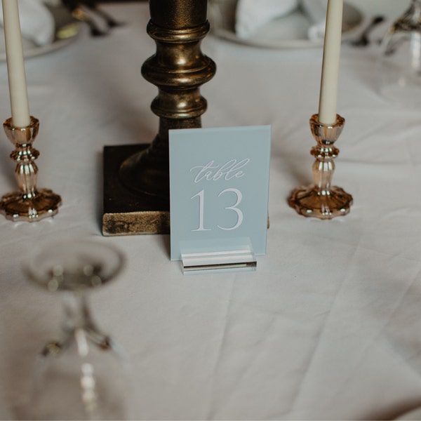 Painted Acrylic Table Numbers | Table Numbers | Wedding Decor - Etsy