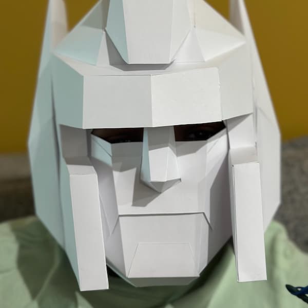 DIY Cardboard Robot Head Template: Wearable Transformer Helmet (PDF ...