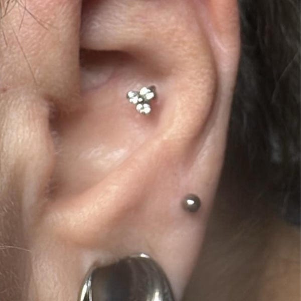 16G TITANIUM Moon Daith Ring/cartilage Earring/rook Earring/daith ...