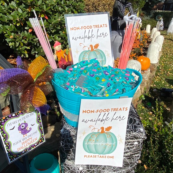 Teal Pumpkin Printable Sign, Allergy Friendly Halloween Sign, Digital ...