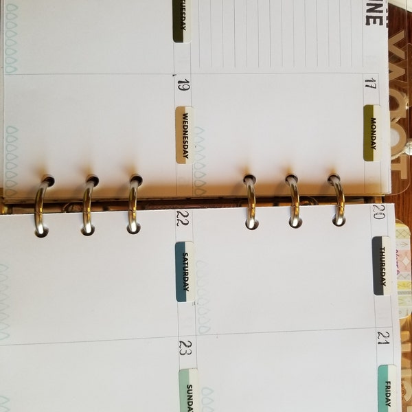 Personal Wide Printable Inserts, Verical Box WO2P Weekly Personal ...