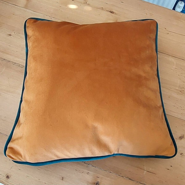 Luxurious Bespoke PIPED Velvet Cushion Covers - Piped Edge - Zipped ...