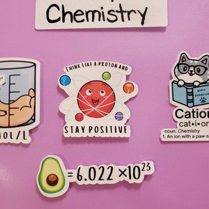 Chemistry Pun Stickers Science, Chemistry, Orgo, Pre-med, Biology Water ...