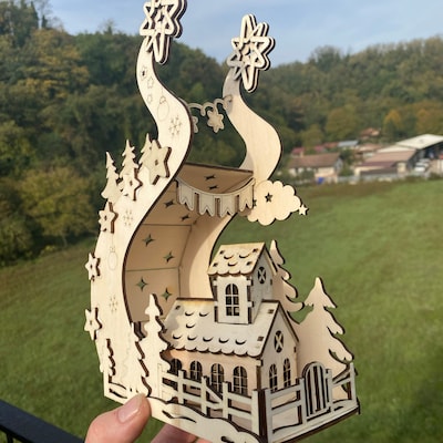 Laser Cut Files Christmas Scene version 4 Files for Laser Machines and ...