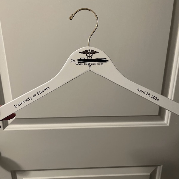 1st White Coat Hanger, Personalized Nurse Practitioner Hanger, Nurse ...