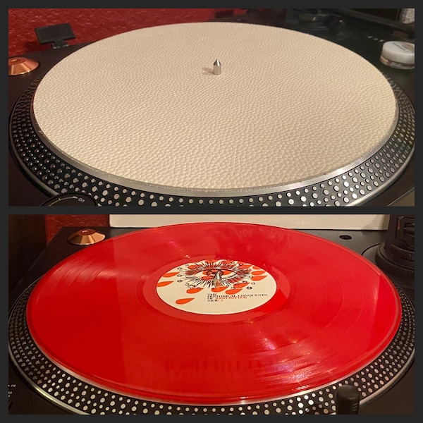 Full Grain Leather Turntable Mat, Turntable Slip Mat, Anti-static ...